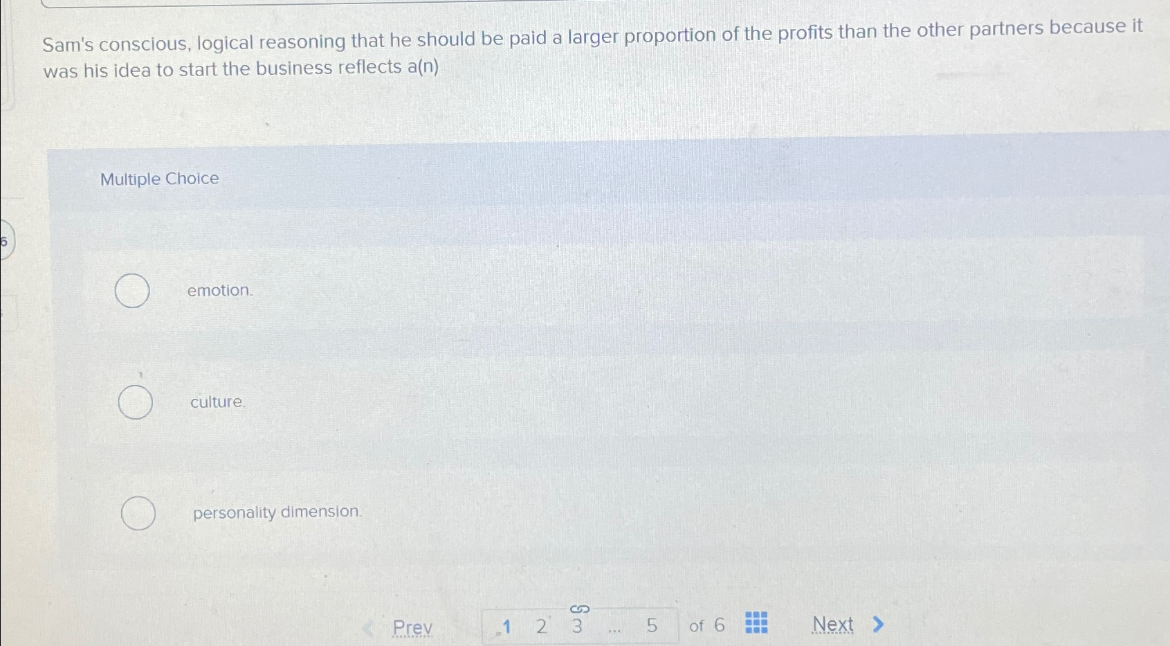 Solved Sam's conscious, logical reasoning that he should be | Chegg.com