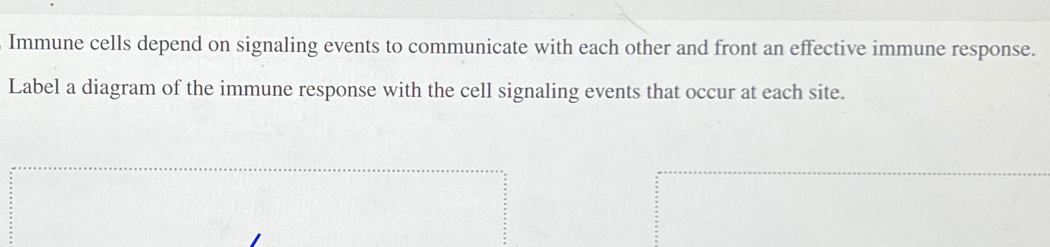 Solved Immune cells depend on signaling events to | Chegg.com