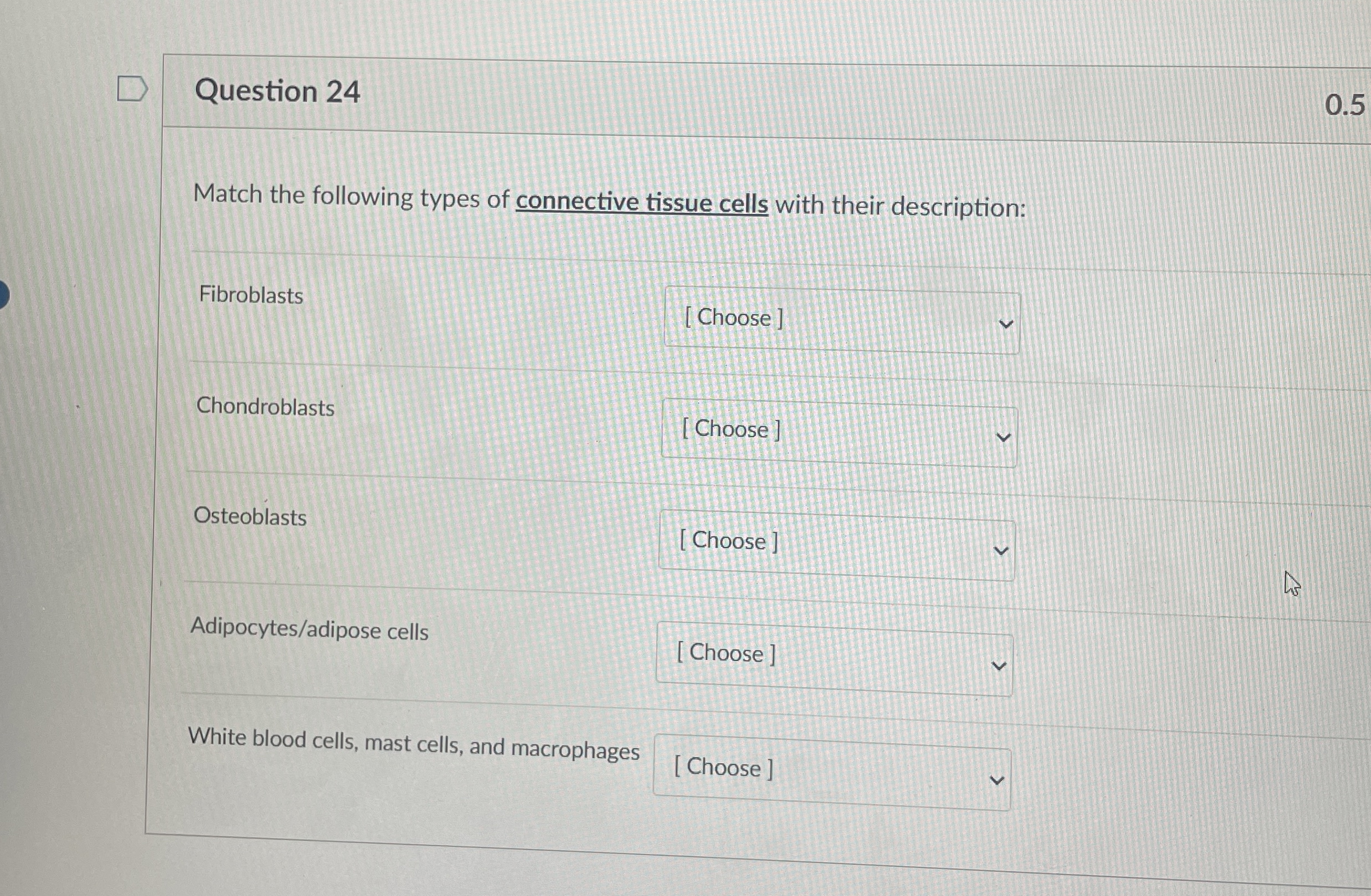 Solved Question 24Match the following types of connective | Chegg.com