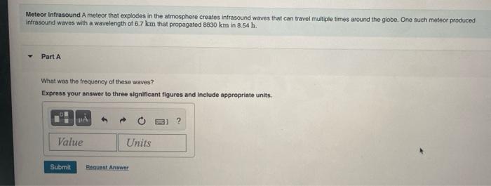 Solved Meteor Intrasound Ameteor that explodes in the | Chegg.com