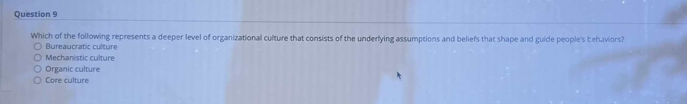 Solved Question 9Which of the following represents a deeper | Chegg.com