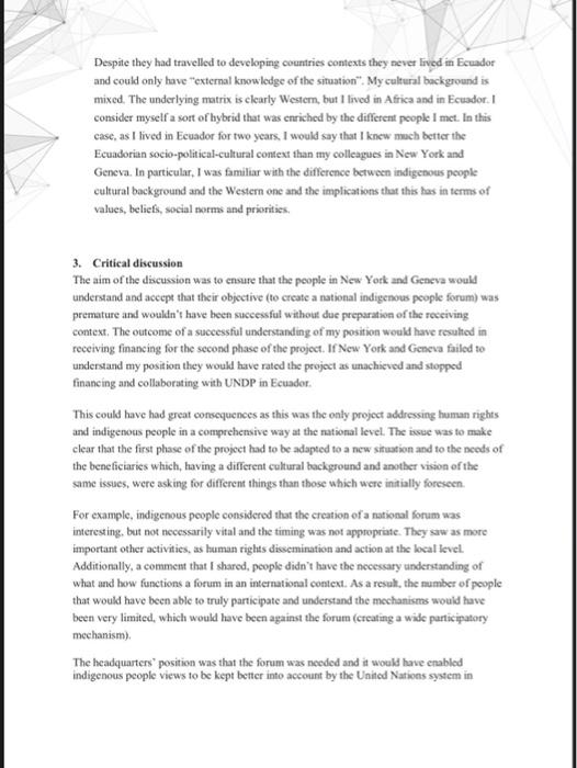 The author analyses the cultural clements influencing | Chegg.com