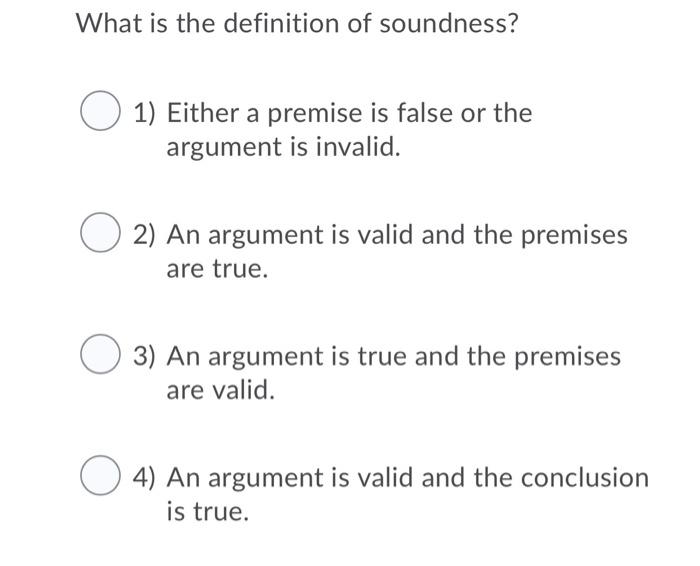Solved What is the definition of validity? O 1 1) It is | Chegg.com
