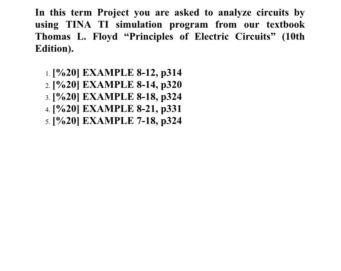 Solved In this term Project you are asked to analyze | Chegg.com