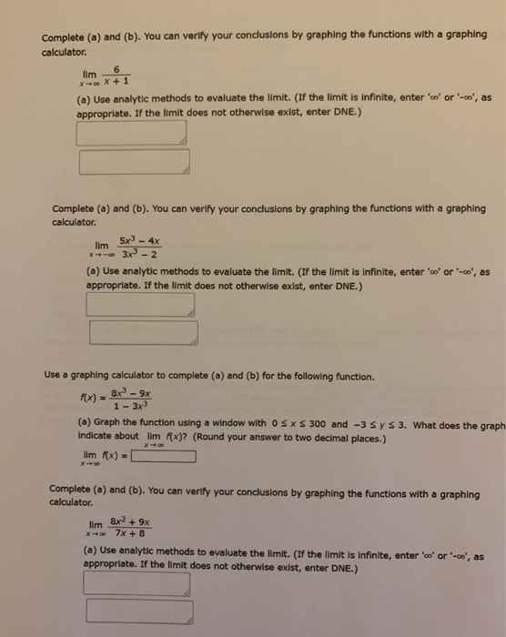 Solved Complete (a) and (b). You can verify your conclusions | Chegg.com