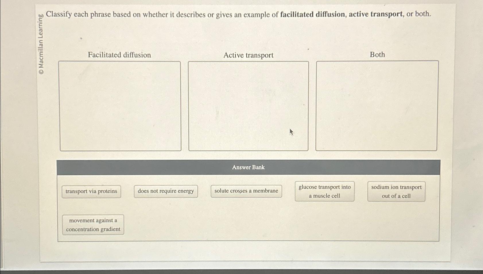 Solved Classify each phrase based on whether it describes or | Chegg.com