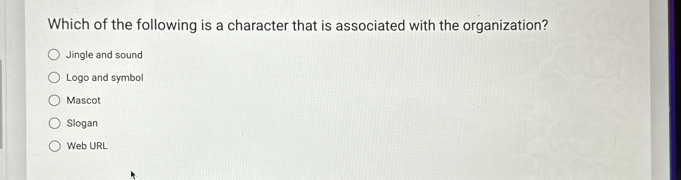 Solved Which of the following is a character that is | Chegg.com