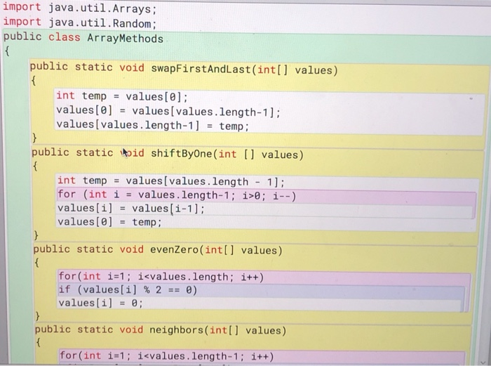 Solved import java.util.Arrays; import java.util. Random; | Chegg.com