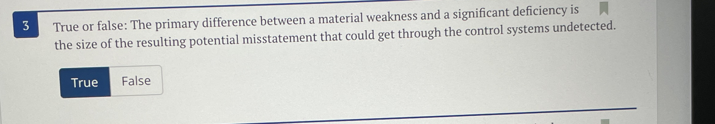 Solved 3 ﻿True or false: The primary difference between a | Chegg.com