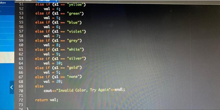 Solved please draw a flow chart for resistor color codes | Chegg.com