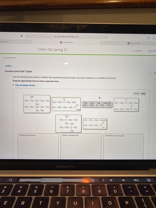 Solved ecollege.com Cou Chem 102 Spring 21 Hi Austin Course | Chegg.com
