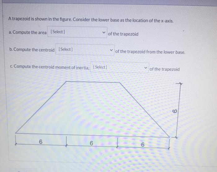 Solved A trapezoid is shown in the figure. Consider the | Chegg.com