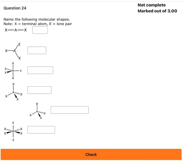 Solved Question 24 Not complete Marked out of 3.00 Name the | Chegg.com