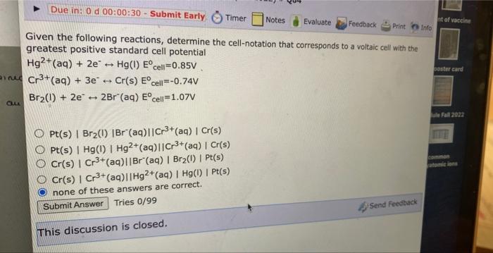 Solved Given The Following Reactions Determine The