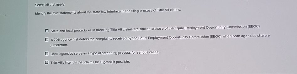 Solved Select all that applyIdentify the true statements | Chegg.com