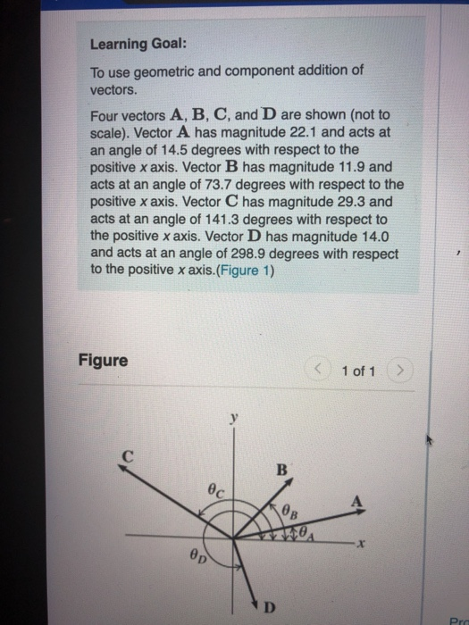 Solved Learning Goal: To use geometric and component | Chegg.com