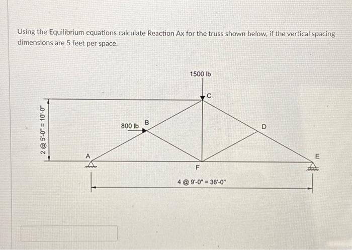 Solved Using the Equilibrium equations calculate Reaction Ax | Chegg.com