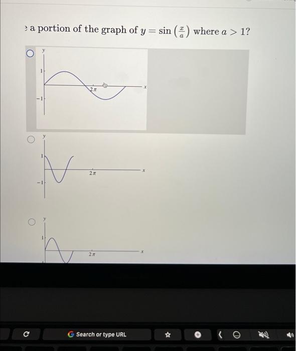 Solved a portion of the graph of y=sin(ax) where a>1 ? | Chegg.com