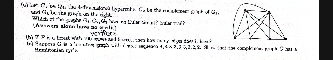 Solved (a) ﻿Let G1 ﻿be Q4, ﻿the 4-dimensional hypercube, G2 | Chegg.com