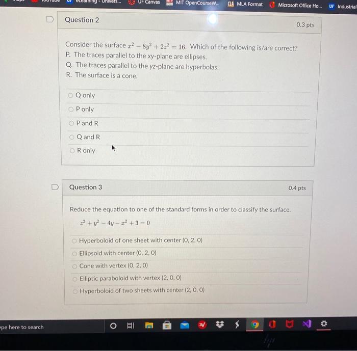 Solved UF Canvas MIT OpenCourseW... CIA MLA Format Microsoft | Chegg.com