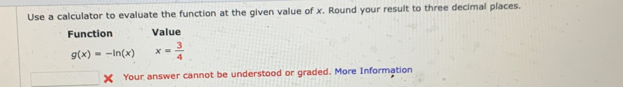 Solved Use a calculator to evaluate the function at the | Chegg.com