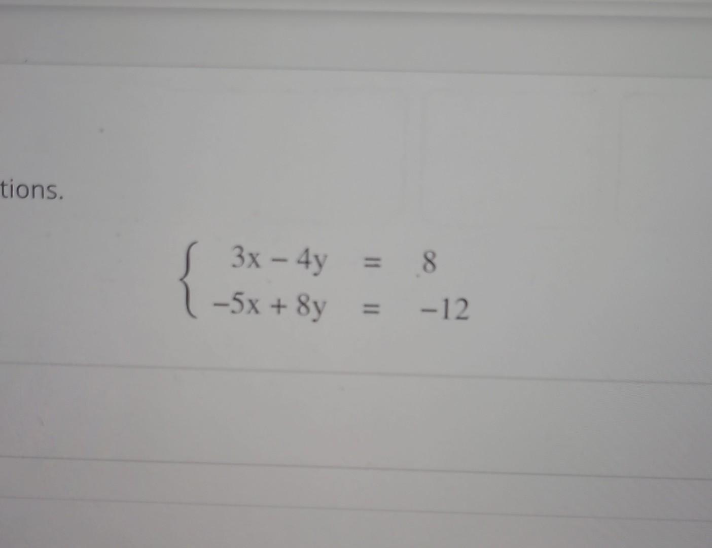 Solved Solve the following system of equations. | Chegg.com