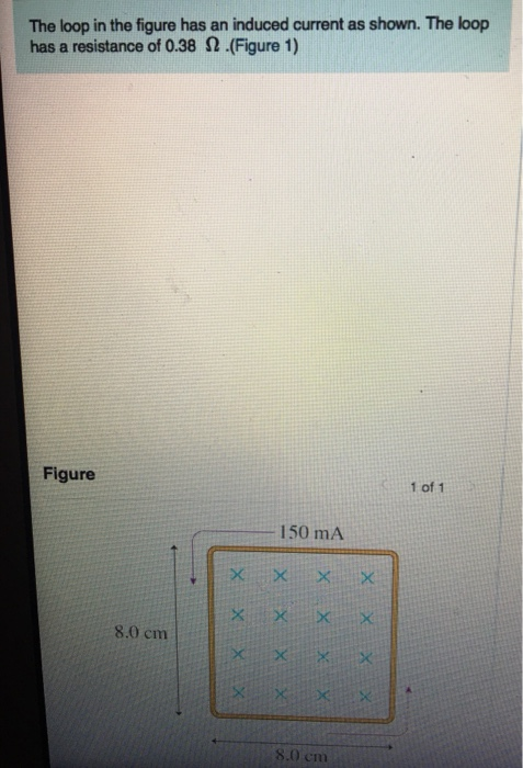 Solved The loop in the figure has an induced current as | Chegg.com