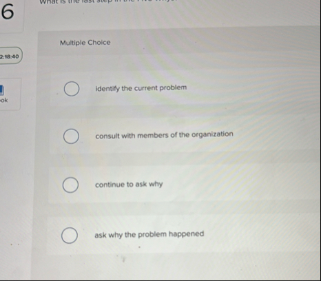 Solved Multiple Choice2:18:40identify the current | Chegg.com