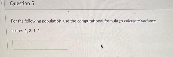 Solved For the following population, use the computational | Chegg.com