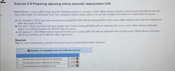 Solved Exercise 3-5 Preparing adjusting entries | Chegg.com
