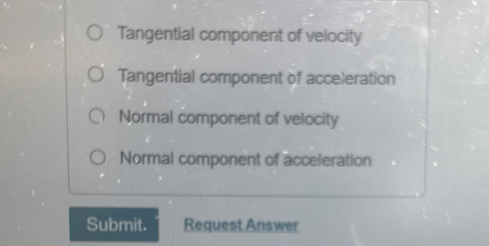 Solved Tangential componert of velocityTangential component | Chegg.com