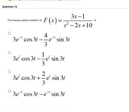 Solved 3e−tcos3t−34e−tsin3t3etcos3t−31etsin3t3etcos3t+32etsi | Chegg.com