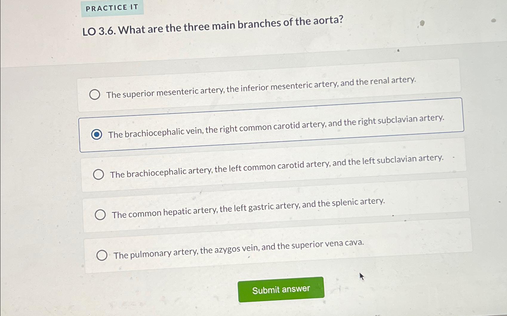 Solved PRACTICE ITLO 3.6. ﻿What are the three main branches | Chegg.com