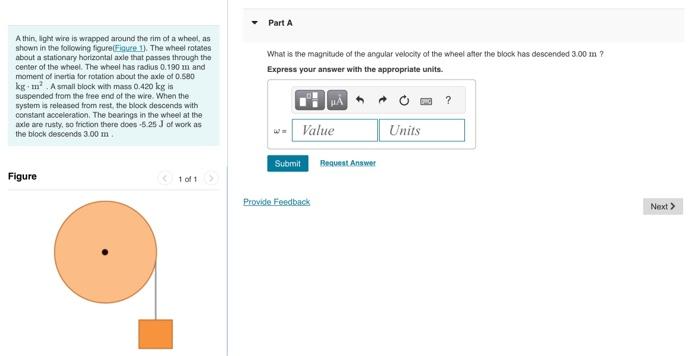 Solved A thin, light wire is wrapped around the rim of a | Chegg.com