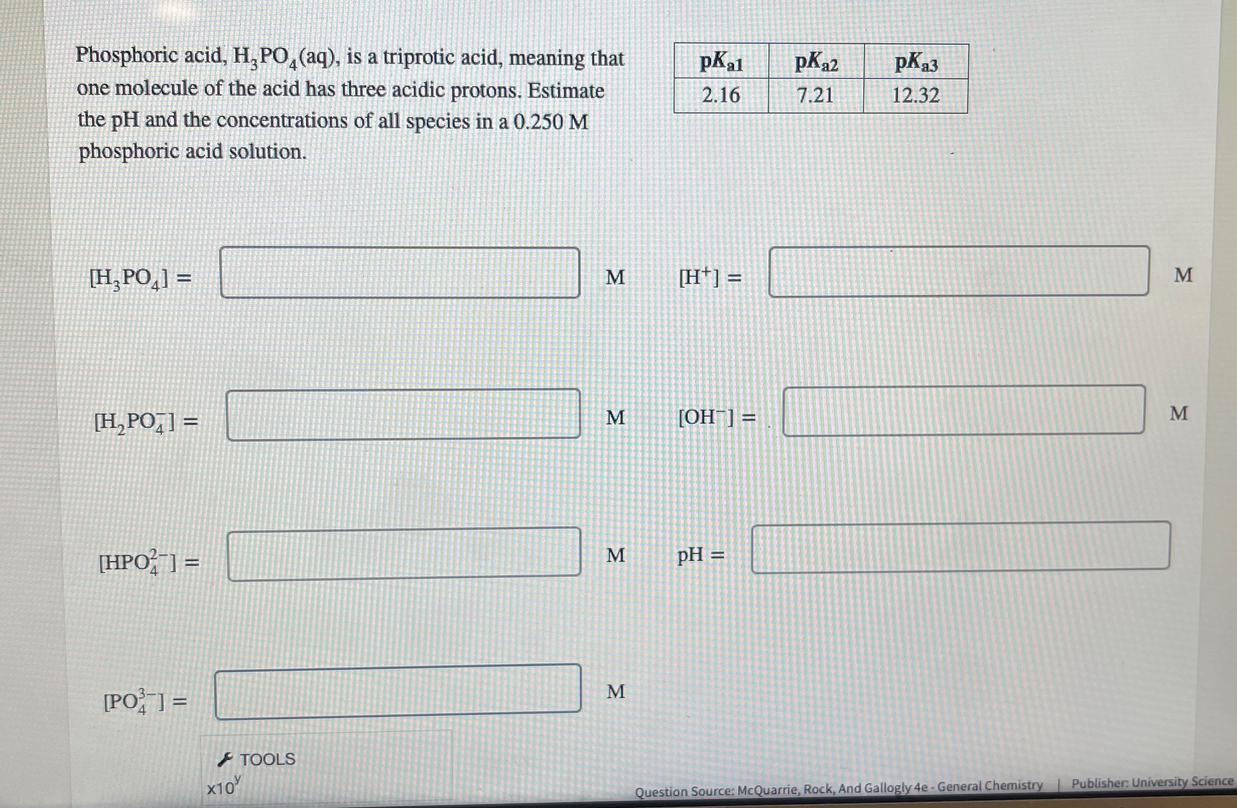 Solved Phosphoric acid, H3PO4(aq), ﻿is a triprotic acid, | Chegg.com