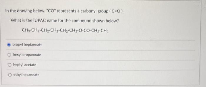 Solved In the drawing below, " CO " represents a carbonyl | Chegg.com