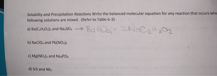 Solved Neutralization Reactions Write balanced molecular | Chegg.com