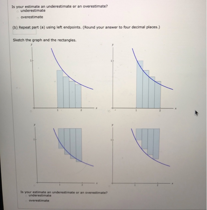 Solved (a) Estimate the area under the graph of f(x) - 1/x | Chegg.com