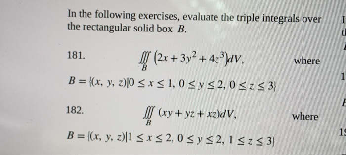 Solved In the following exercises, evaluate the triple | Chegg.com