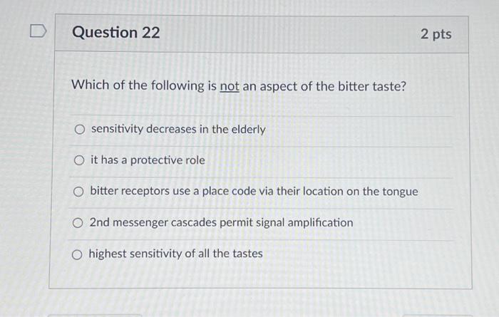 Solved Which of the following is not an aspect of the bitter | Chegg.com