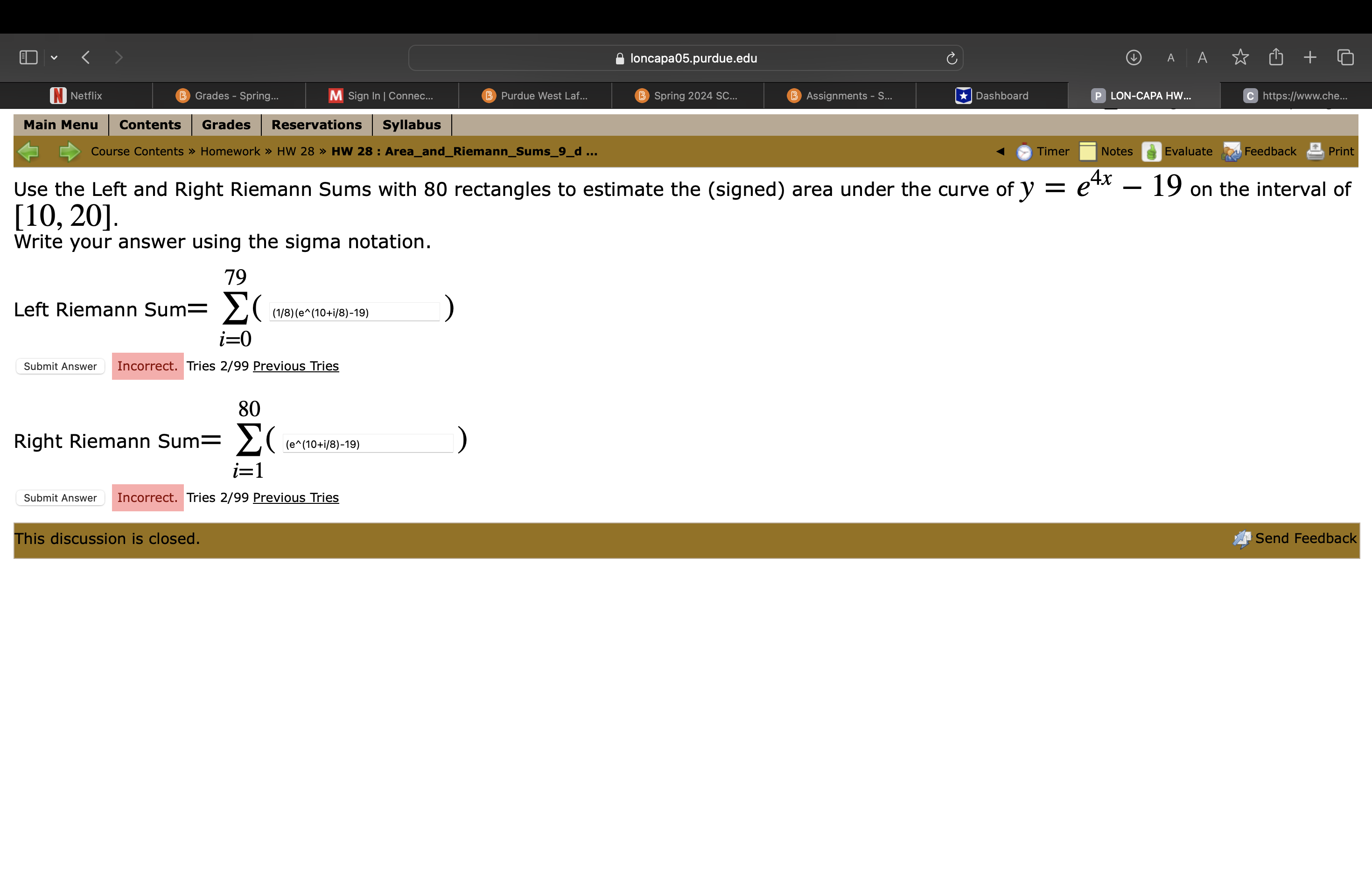 Solved Use the Left and Right Riemann Sums with 80 | Chegg.com