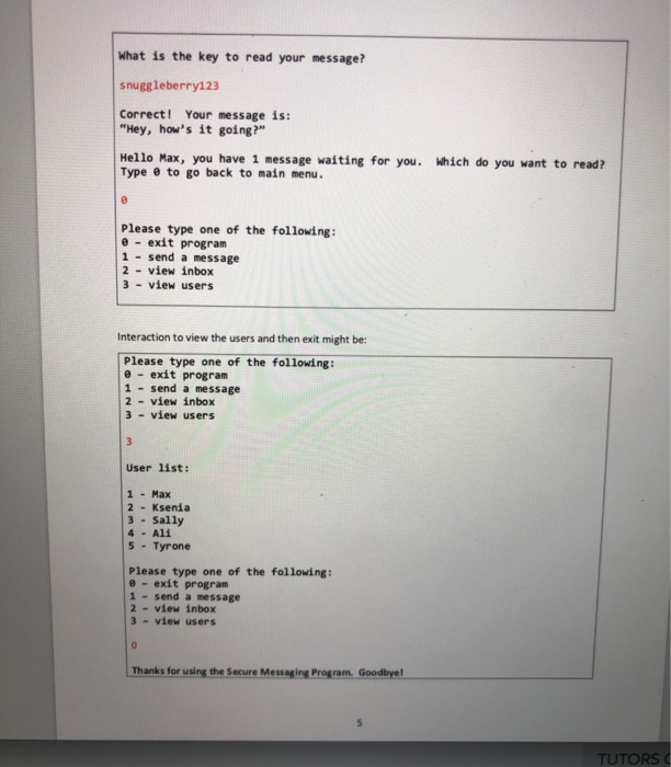 Solved The Secure Message Class The Securemessage Class Will