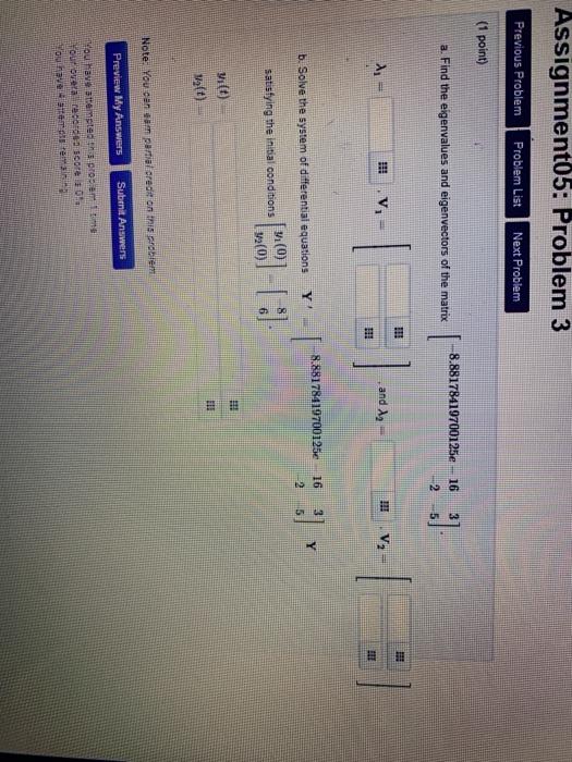 Solved Assignment05: Problem 3 Previous Problem Problem List | Chegg.com