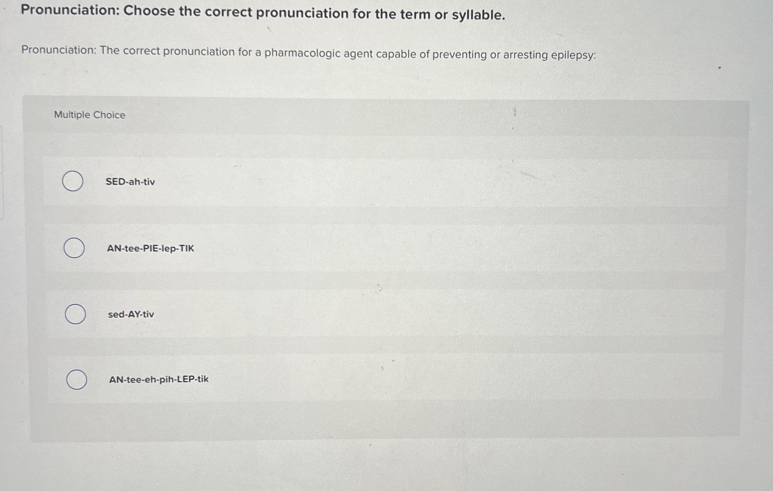Solved Pronunciation: Choose the correct pronunciation for | Chegg.com