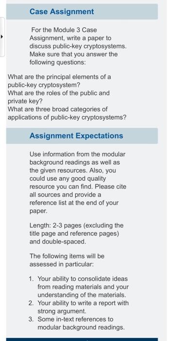 Solved For the Module 3 Case Assignment, write a paper to | Chegg.com