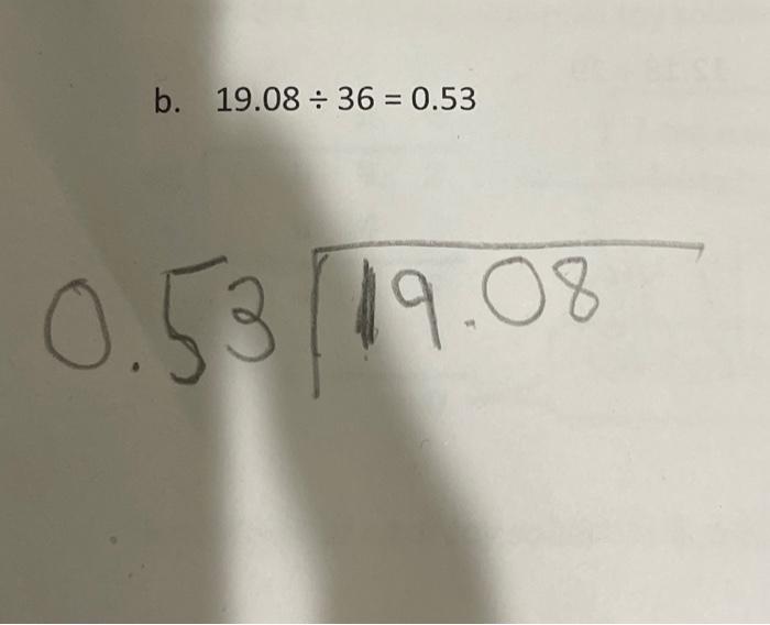 Solved ( 0 . 5 3 longdiv { 1 9 . 0 8 } ) | Chegg.com