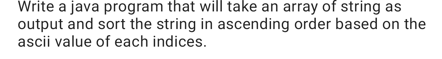 Solved Write a java program that will take an array of | Chegg.com