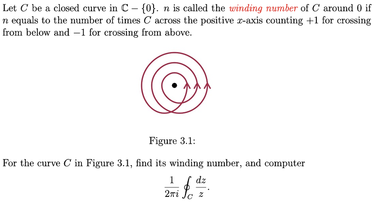 Solved Let C ﻿be a closed curve in C-{0}.n ﻿is called the | Chegg.com