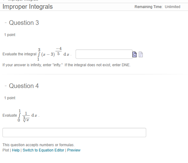 Solved If ﻿your answer is ﻿infinity, enter "infty." If ﻿the | Chegg.com
