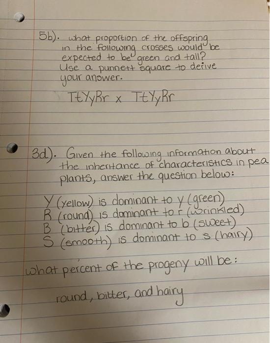 Solved hi can please someone help me wirh 5b and 3d? please | Chegg.com
